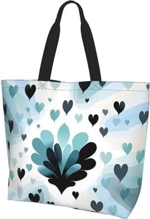 Generic Motif De Coeur Sac A Main Femme Pliable Sacs R&eacute;utilisable Sac &Agrave; Bandouli&egrave;re Pour Travail Plage Shopping