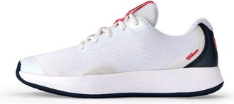 Wilson Intrigue Lite Damen-Tennisschuhe, Dynamischer Komfort und Vielseitigkeit, Weiß/Navy Blazer/Dubarry, Größe 6,5