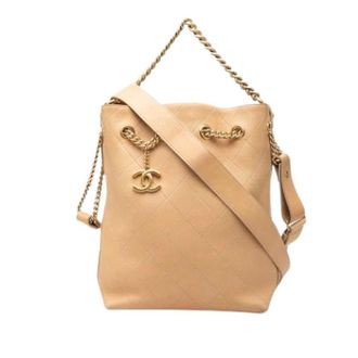 Chanel Sac seau matelass&eacute; doccasion - Femme - Pre-owned - Beige - Taille: ONE Size