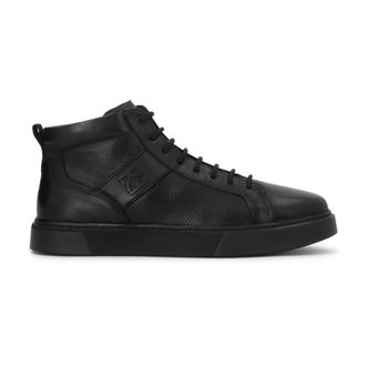 Kazar Kazar Herren-Sneaker aus Leder mit Perforationen - - Shoes - Herren - Schwarzk - 44 EU