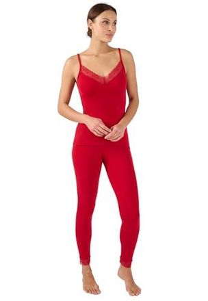 Damart Caraco Dentelle Thermique Thermolactyl Sensitive Femme Rouge Taille 42-44 (M)