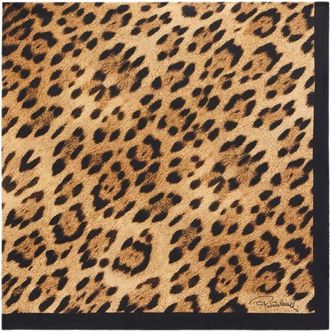 Roberto Cavalli Femme, Accessoires, Beige, Taille: ONE Size Foulard en soie &agrave; imprim&eacute; jaguar