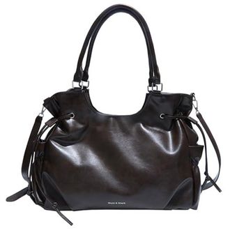 Generic Sac fourre-tout en polyur&eacute;thane de grande capacit&eacute; - Couleur unie - Sac de courses Hobo spacieux pour les affaires, le bureau, le travail, les voyages