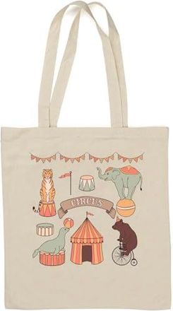 Generic The Circus Artist Performer Art Sac fourre-tout en coton naturel Blanc