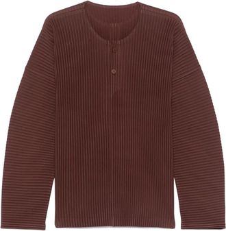 Issey Miyake Homme, Pulls, Brun, Taille: L Maglia Serafino