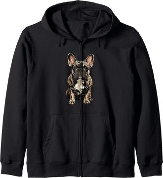 Whyitsme Design Brindle Franz&ouml;sische Bulldogge Illustration Kapuzenjacke
