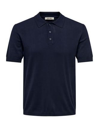 Only & Sons Onswyler Life Reg 14 SS Polo Knit Noos, Bleu Marine, XL Homme