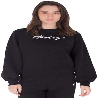 Hurley Damen Oceancare O&o Script Crew Sweatshirt, Schwarz, M EU