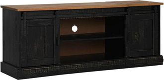 vidaXL Vidaxl - Meuble tv halden 2 portes coulissantes noir 150x40x60 cm