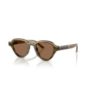 Emporio Armani Homme, Accessoires, Brun, Taille: 47 MM Irregular Lunettes de soleil