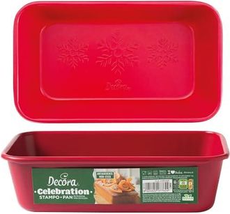Decora 0080258 CELEBRATION ROTE PFLAUMENKUCHENFORM 24 X 14 X 6,5 H CM ANTIADHERENT, Stahl