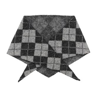 Kaffe Kadahlia Argyle Schal - - Accessories - Damen - Grau - ONE SIZE