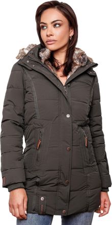 Marikoo Damen Winter Jacke Mantel Parka warm gef&uuml;tterte Winterjacke B817 [B817-Lieblings-Anthr.-Gr.XXL]