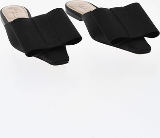 Marni Satinclogs mit eckiger Spitze und Maxi-Schleife Marni