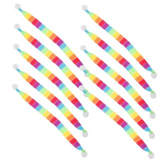 NUOBESTY Kleiner Weihnachtsmann Schals f&uuml;r Schneemann und B&auml;renpuppen 10 St&uuml;ck Mehrfarbig Weiche Strickschals f&uuml;r Bastelarbeiten Weihnachtsbaumschmuck und Klei