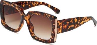 Generic Lunettes de soleil carr&eacute;es tendance pour le shopping et les activit&eacute;s de plein air(Brown)