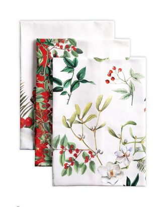 Maison d'Hermine Maison dHermine Küchenhandtücher 3er-Set 100% Baumwolle 70 cm x 50 cm Wiederverwendbare Geschirrtücher aus Stoff saugfähig mit Aufhängeschlaufe Küche 