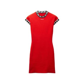 Versace Kurzarm Minikleid mit figurbetonter Passform - - Dresses - Damen - Rot - S