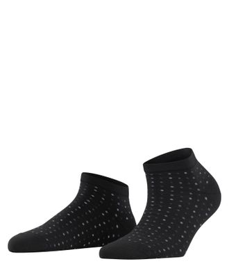 Falke Damen Sneakersocken Multispot W Sn Baumwolle kurz gemustert 1 Paar, Schwarz Black 3000, 35-38