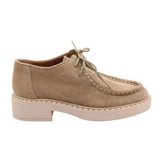 Catwalk Gelber Schn&uuml;rschuh - - Shoes - Damen - Beige - 40 EU