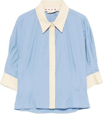 Marni Femme, Blouses et Chemises, Bleu, Taille: 38 FR Shirt Sky