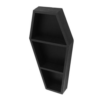 Valiclud Gothic Sargregal aus Robustem Material Platzsparendes Wandregal für Wohnzimmer Schlafzimmer Dekoratives Coffin Shelf für Kerzen Pflanzen Toilettenarti