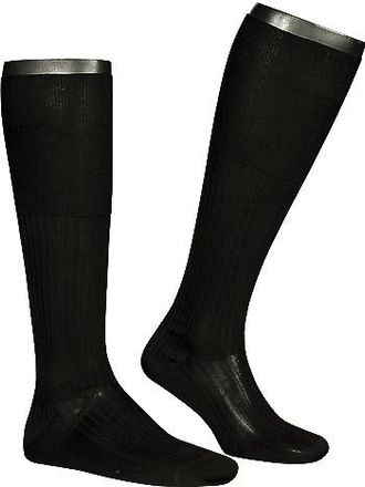 Falke Herren Kniestrümpfe schwarz Baumwolle & Mix unifarben