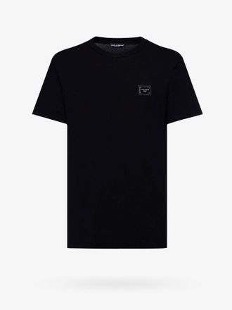 Dolce & Gabbana Cotton T-shirt with logo patch - DOLCE & GABBANA - gender_Man