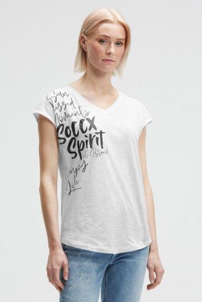 soccx V-Shirt mit &uuml;berschnittenen Schultern