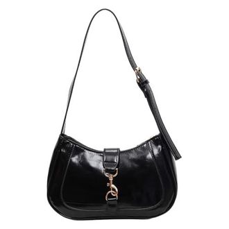 Generic Sac &agrave; bandouli&egrave;re en cuir PU pour femmes, avec boucle de ceinture, sac &agrave; main &eacute;l&eacute;gant sous les bras pour le travail et les voyages