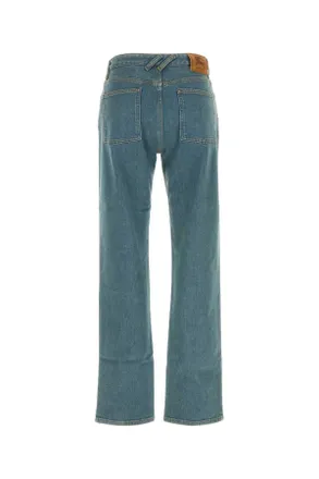 Burberry Womens Stretch Denim Jeans Midblue Exterior: Cotton Elastane