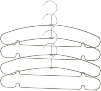 MSV 40 Kleiderbügel aus kunststoffbeschichtetem Stahl, sehr robust und rutschfest, Gebogene Seiten, verformt Sich Nicht, alle Arten von Kleidung, 40 cm, T