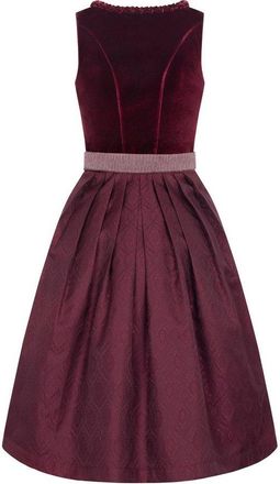 N&uuml;bler Trachtenkleid Midi Dirndl Kalere in Beere von N&uuml;bler - Rockl&auml;nge 60 cm