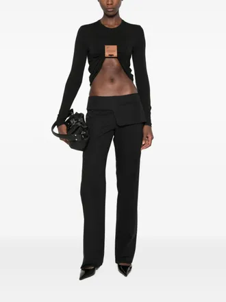 Jean Paul Gaultier Cropped Top - Black