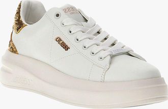 Guess Baskets basses &agrave; paillettes en cuir de vache