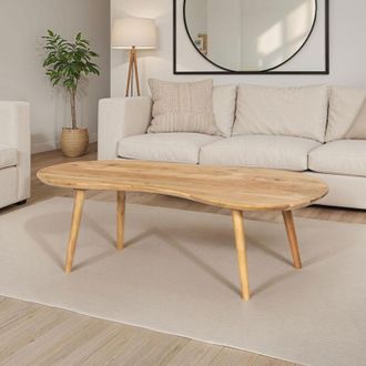 M&S Collection M&s - Table basse design 122 cm en teck massif naturel