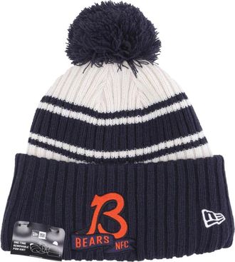 New Era Chicago Bears Pom Pom M&uuml;tze - - Accessories - Herren - Schwarzk - ONE SIZE