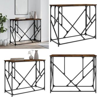 vidaXL Konsolentisch R&auml;uchereiche 100x40x80 cm Holzwerkstoff - Konsolentisch - Flurtisch - Wohnzimmerstil - Industriel Stil - Holzm&ouml;bel - Home & Living