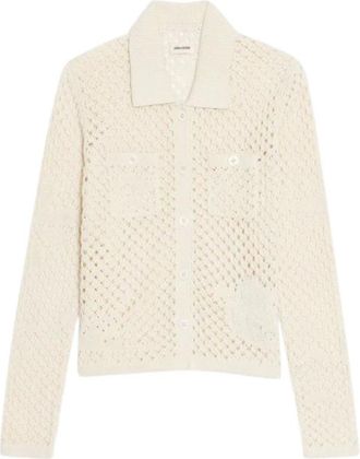 Zadig&Voltaire Femme, Blouses et Chemises, Beige, Taille: 40 FR Voltyz Colin Jacket