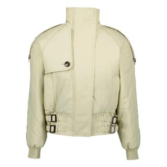 Marine Serre Regenerierte Gabardine Twill Bomberjacke - - Jackets - Damen - Beige - S