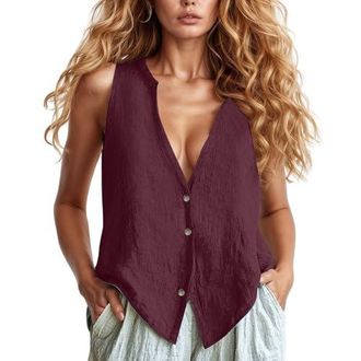 Generic Debardeur Bretelle Fine Femme Coton Pas Manche Brassiere Personnalisable Terracotta Gym Bandeau Cyclisme Minceur Original Ajour&eacute; Bouffant D Fleurs Mul