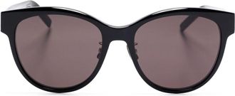 Saint Laurent Eyewear Sonnenbrille mit rundem Gestell - Schwarz