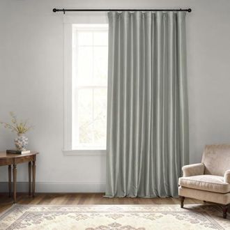 Half Price Drapes Extra breite Verdunkelungsvorh&auml;nge aus Kunstseide, 244 cm lang, f&uuml;r Schlafzimmer und Wohnzimmer, Vintage-Stil, strukturierter Verdunkelungsvorhang (1 