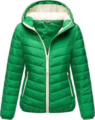 Marikoo Damen Winterjacke (S-3XL) - Steppjacke, Integrierter Beutel mit Schlaufe, Kapuze (nicht abnehmbar), Warme Jacke Frauen - B994 (S, Sm-Green)