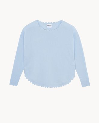 Kujten Pull cachemire col rond liquette - Pull Mela