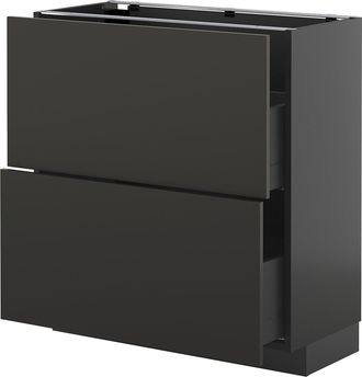 IKEA METOD / KNIVSHULT Unterschrank mit 2 Schubladen
