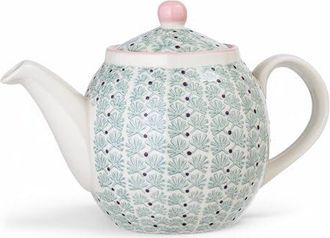 Bloomingville Maya Teekanne 1,2 l - Skandinavisches Design aus Steingut, grün glasiert, spülmaschinen- & mikrowellengeeignet, stilvoll & funktional für den Teegenus