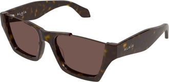 Alaia Halbrand Rechteckige Sonnenbrille - - Accessories - unisex - Braun - 58 MM