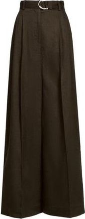 Helmut Lang Pantalon &agrave; plis en lin m&eacute;lang&eacute;