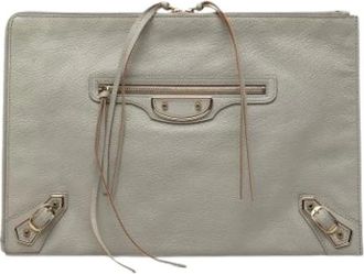 Balenciaga Pre-owned Vintage Clutch - Femme - Pre-owned - Gris - Taille: ONE Size